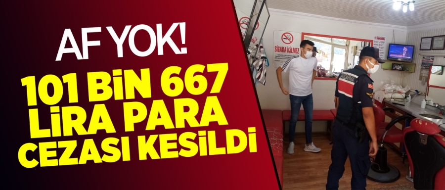 101 BİN 667 LİRA PARA CEZASI KESİLDİ